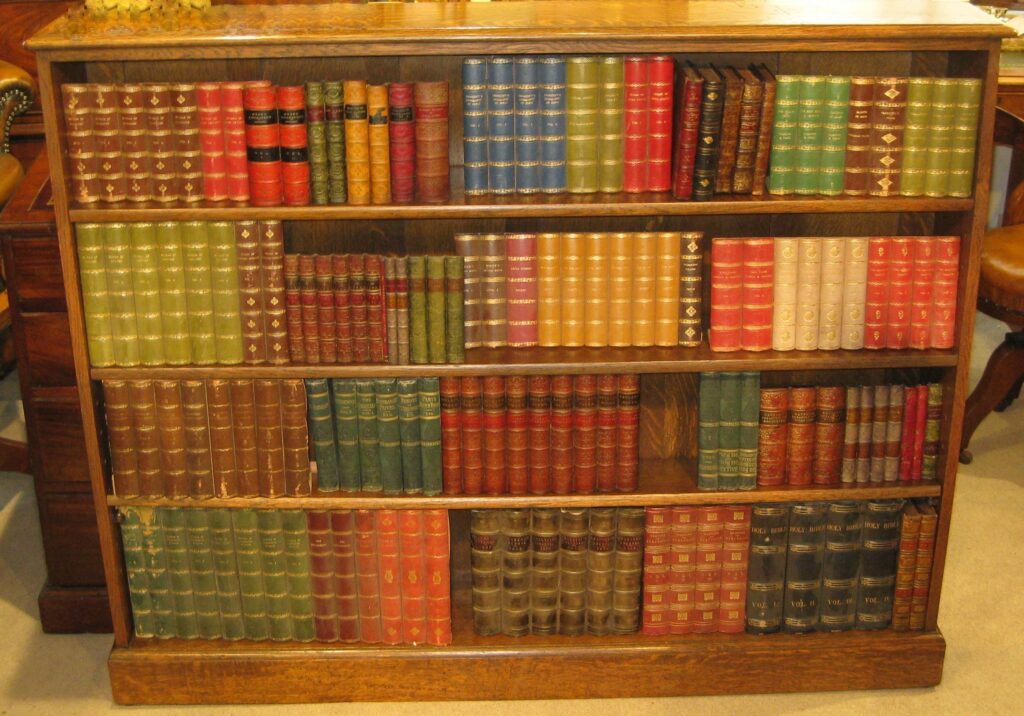 Well made solid oak reproduction bookcase. | Dorking Desks