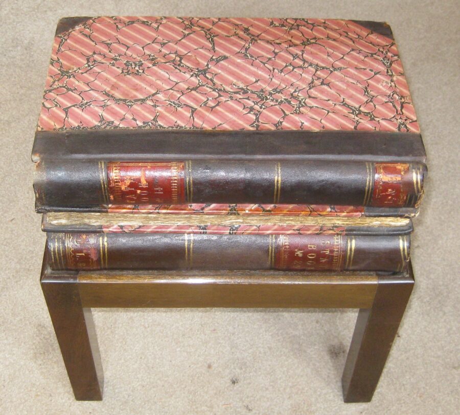 Unusual Edwardian mahogany ‘Book’ stool. | Dorking Desks