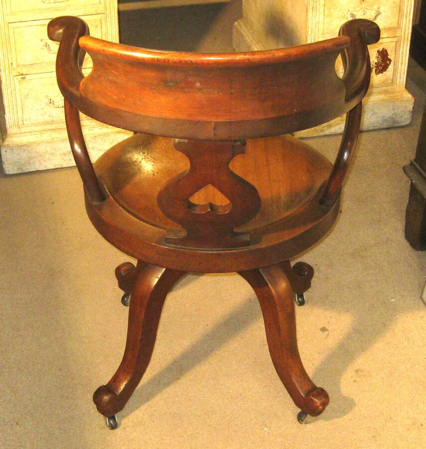 Victorian mahogany revolving desk chair. | Dorking Desks