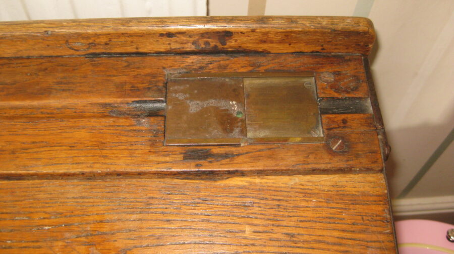 Solid oak school desk with lift up lid | Dorking Desks